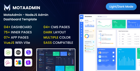 MotaAdmin - NodeJs Admin Dashboard Template